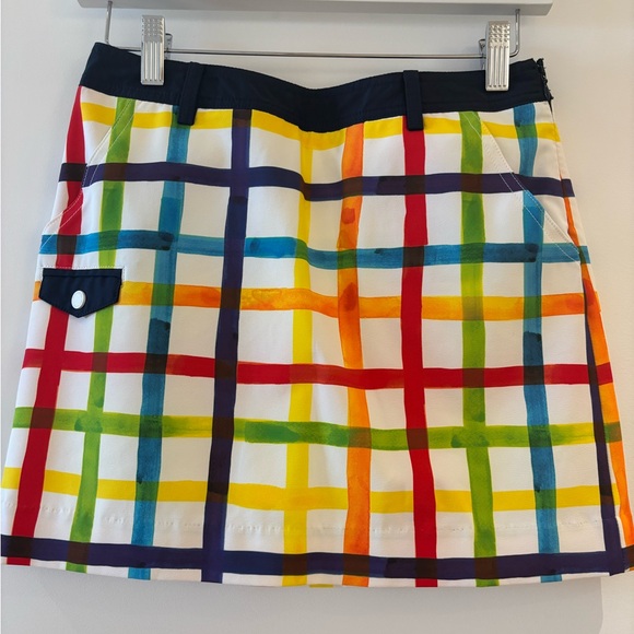 Louis Castel | Skirts | Louis Castel Vibrant Plaid Mini Skirt | Poshmark